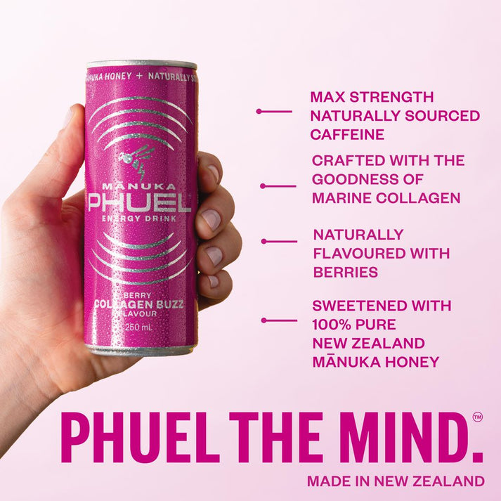 Collagen Buzz Energy Drink – Mānuka Phuel